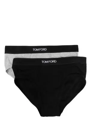 TOM FORD Set Of 2 Logo-waistband Cotton Briefs - Multicolor