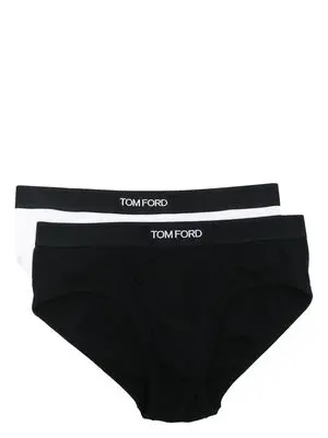 TOM FORD Set Of 2 Logo-waistband Cotton Briefs - Multicolor