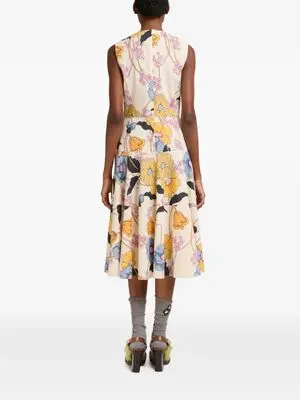 Marni Melodia Print Poplin Midi Dress