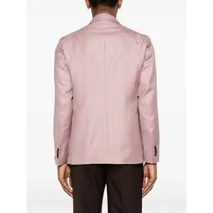 Tagliatore Double-breasted Lapel Pin Blazer - Pink