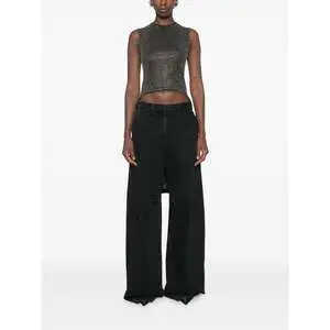 Alexander Wang Zip Fastening Sleeveless V-neck Vest - Black