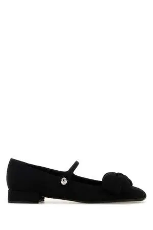 Valentino Garavani Crepe Bowjane Ballerinas - Black