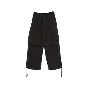 Alexander Wang Cargo Drawstring Hem Trousers - Black