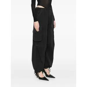 Alexander Wang Cargo Drawstring Hem Trousers - Black