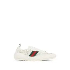 Gucci GUCCI Lace-Up Trainers With Stripe Detail Cream