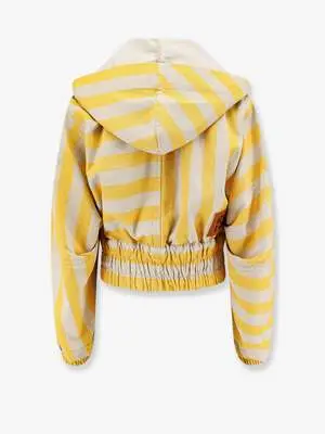 Fendi Cotton And Linen Jacket With Striped Motif - Multicolor