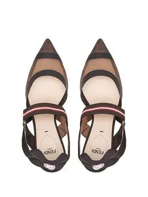 Fendi Tech Mesh Colibrì Slingbacks