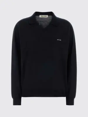 Miu Miu Virgin Wool Sweater With Lapel Neck