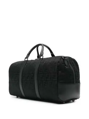 Fendi Ff Nylon Medium Travel Bag - Black