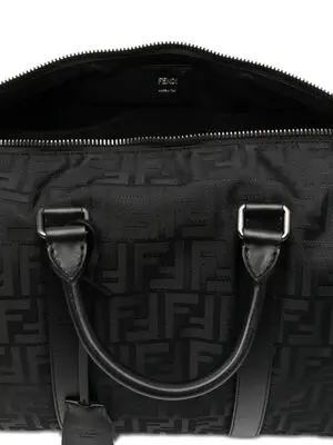 Fendi Ff Nylon Medium Travel Bag - Black