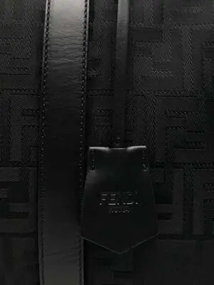 Fendi Ff Nylon Medium Travel Bag - Black