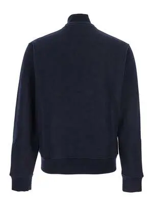 Givenchy Wool Cashmere Blend High Neck Zip-up Jacket With Logo Patch - Multicolor