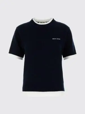 Miu Miu Short Sleeve Knit Top