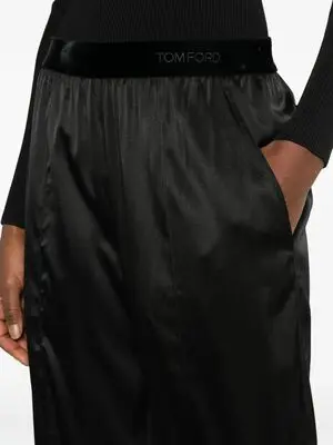 TOM FORD Stretch Silk Satin Pj Pants - Black