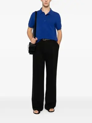 TOM FORD Cotton Piqué Polo Shirt - Blue