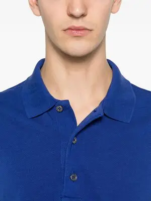 TOM FORD Cotton Piqué Polo Shirt - Blue