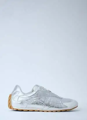 Bottega Veneta Orbit Sneakers In Metallic - Silver