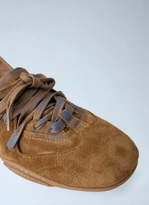 Acne Studios Suede Lace-up Flats - Brown