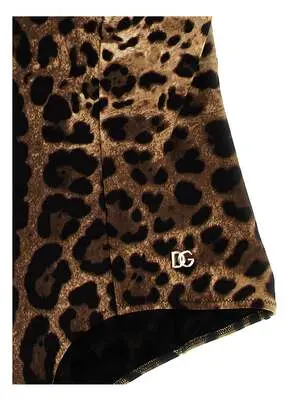 Dolce & Gabbana Leopardo" Print One-piece Swimsuit - Brown