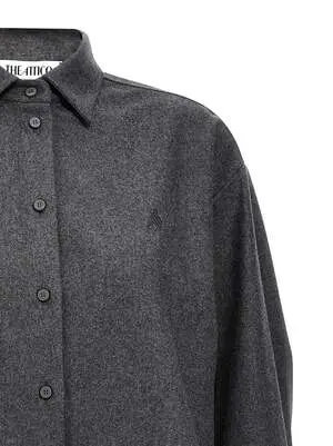 Attico Eliza Wool Blend Shirt - Gray