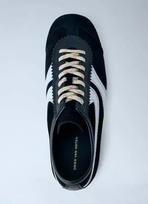 Dries Van Noten Suede Paneled Lace-up Trainers