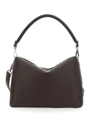 Fendi Lui Large Leather Shoulder Bag - Brown