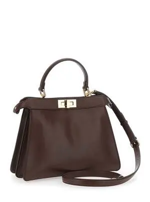 Fendi Peekaboo I See You Handbag - Brown