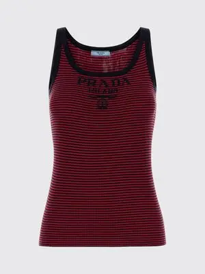 Prada Ribbed Striped Tank Top - Blue