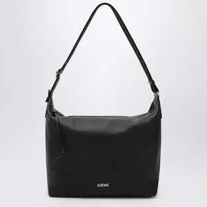 Loewe Small Cube Shoulder Bag In Grained Calfskin - Black
