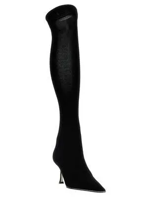 Rene Caovilla Sock Boots With Rhinestone Appliqu