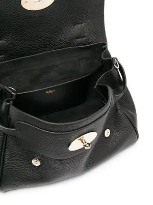 Mulberry Alexa Handbag In Black Pebbled Leather - Multicolor