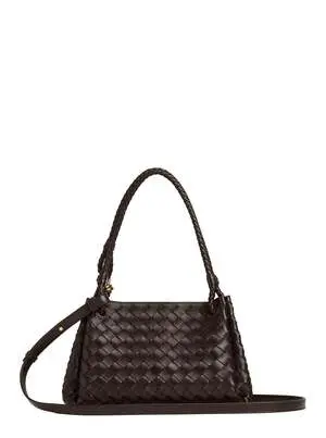 Bottega Veneta Leather Shoulder Bag With Knot Detail