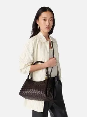 Bottega Veneta Leather Shoulder Bag With Knot Detail