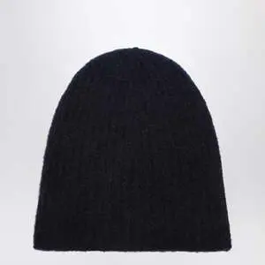 ROBERTO COLLINA Ribbed Wool Beanie - Blue