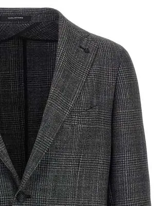 Tagliatore Check Patterned Blazer - Gray