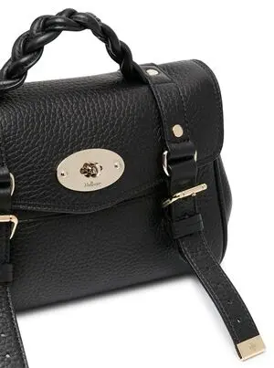Mulberry Alexa Mini Handbag In Pebbled Leather - Black