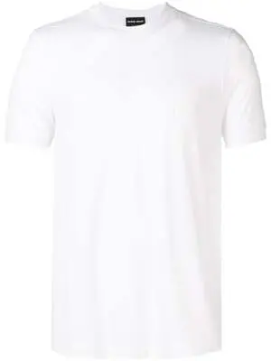 Giorgio Armani Stretch Viscose Jersey Crew Neck T-shirt - White