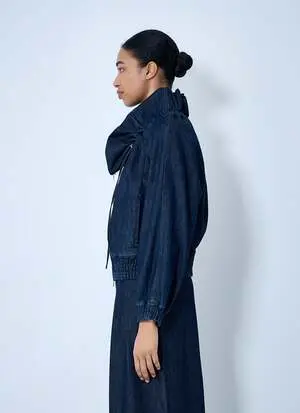 Dries Van Noten Denim High-neck Zip-up Jacket
