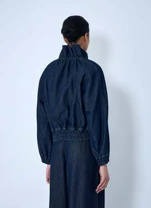 Dries Van Noten Denim High-neck Zip-up Jacket