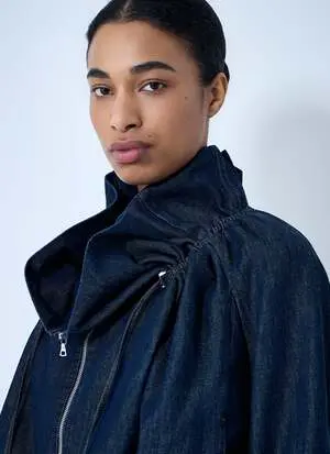 Dries Van Noten Denim High-neck Zip-up Jacket