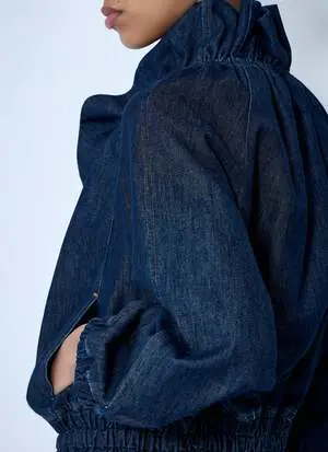 Dries Van Noten Denim High-neck Zip-up Jacket