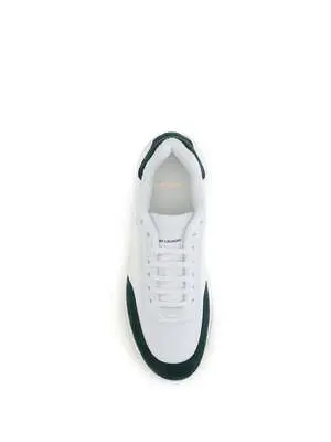 Saint Laurent Leather Sneakers With Monogram Detail