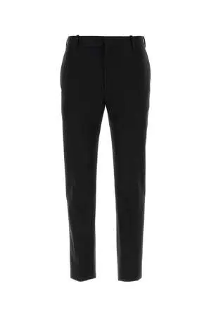 Alexander McQueen Tailored Cotton Trousers - Black