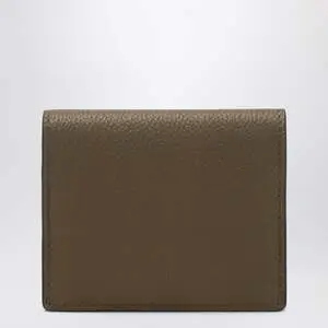 TOTEME Taupe Grained-leather T-lock Card Holder - Gray