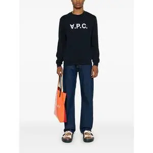 A.p.c. Crewneck Sweatshirt With Flocked Logo