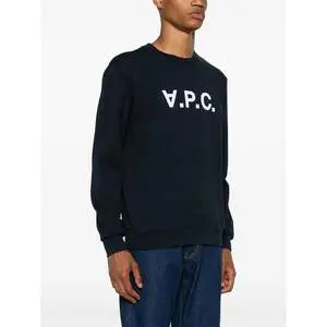 A.p.c. Crewneck Sweatshirt With Flocked Logo