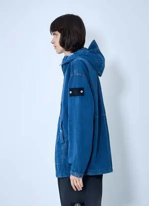 Stone Island Hooded Zip-up Jacket - Blue