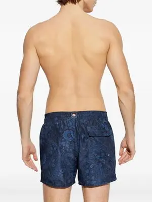 Etro Floral Paisley Swim Shorts - Blue