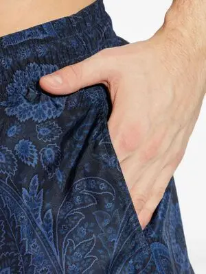 Etro Floral Paisley Swim Shorts - Blue