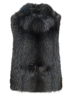 BRUNELLO CUCINELLI Brunello Cucinelli Fox Fur Vest With Padded Round Neckline